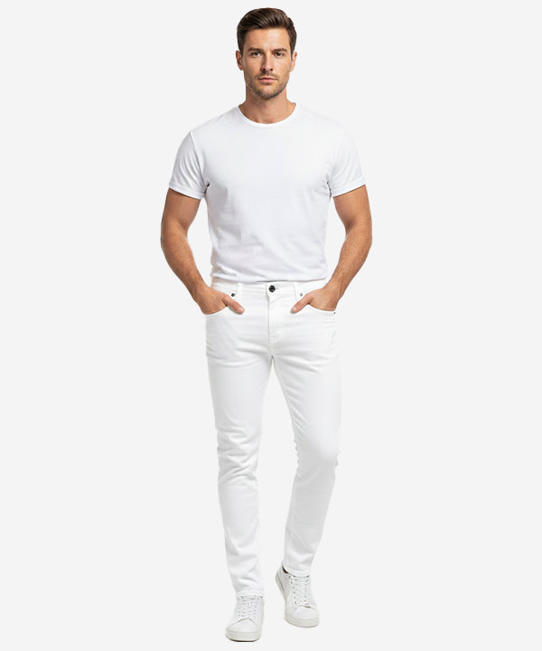 HR Clothing Men's Denim - White JP-1906